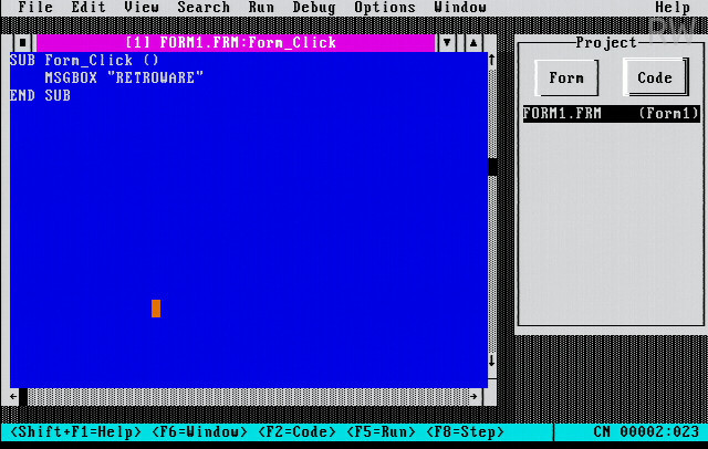 Programando no Visual Basic 1.0 para MS-DOS
