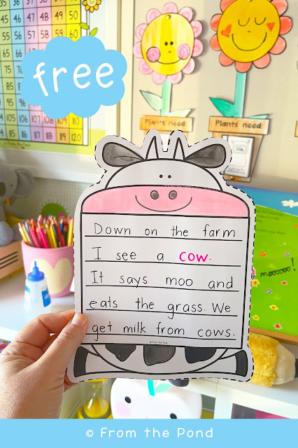 Cow and Farm Writing Crafts | From the Pond
