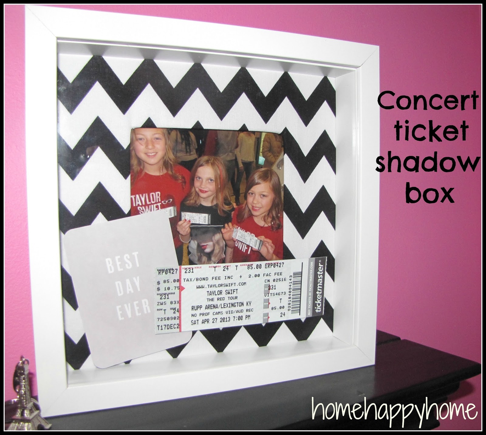 Concert Ticket: Concert Ticket Shadow Box