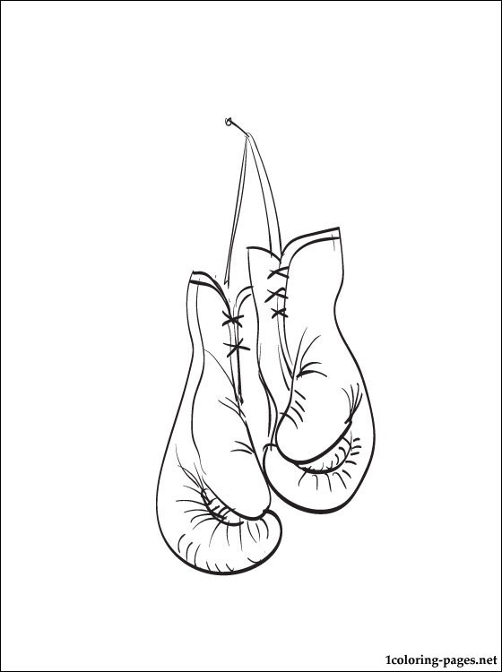 Boxing Gloves Coloring Pages - Coloring Books