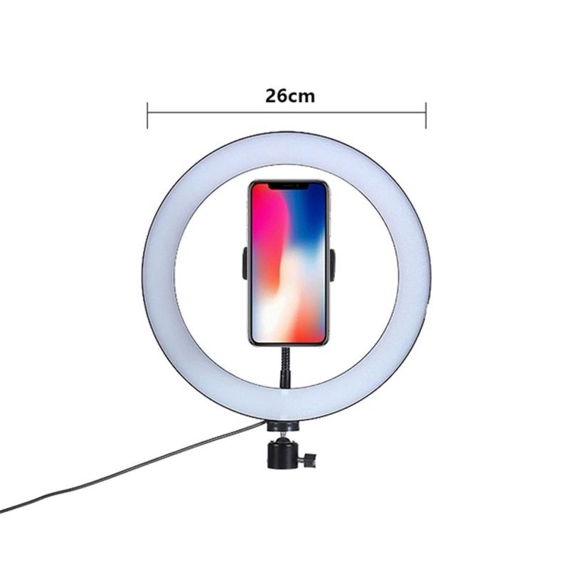 Led Ring Light For Smartphone- Adjustable Brightness (10 Inch) - R6 Max ...