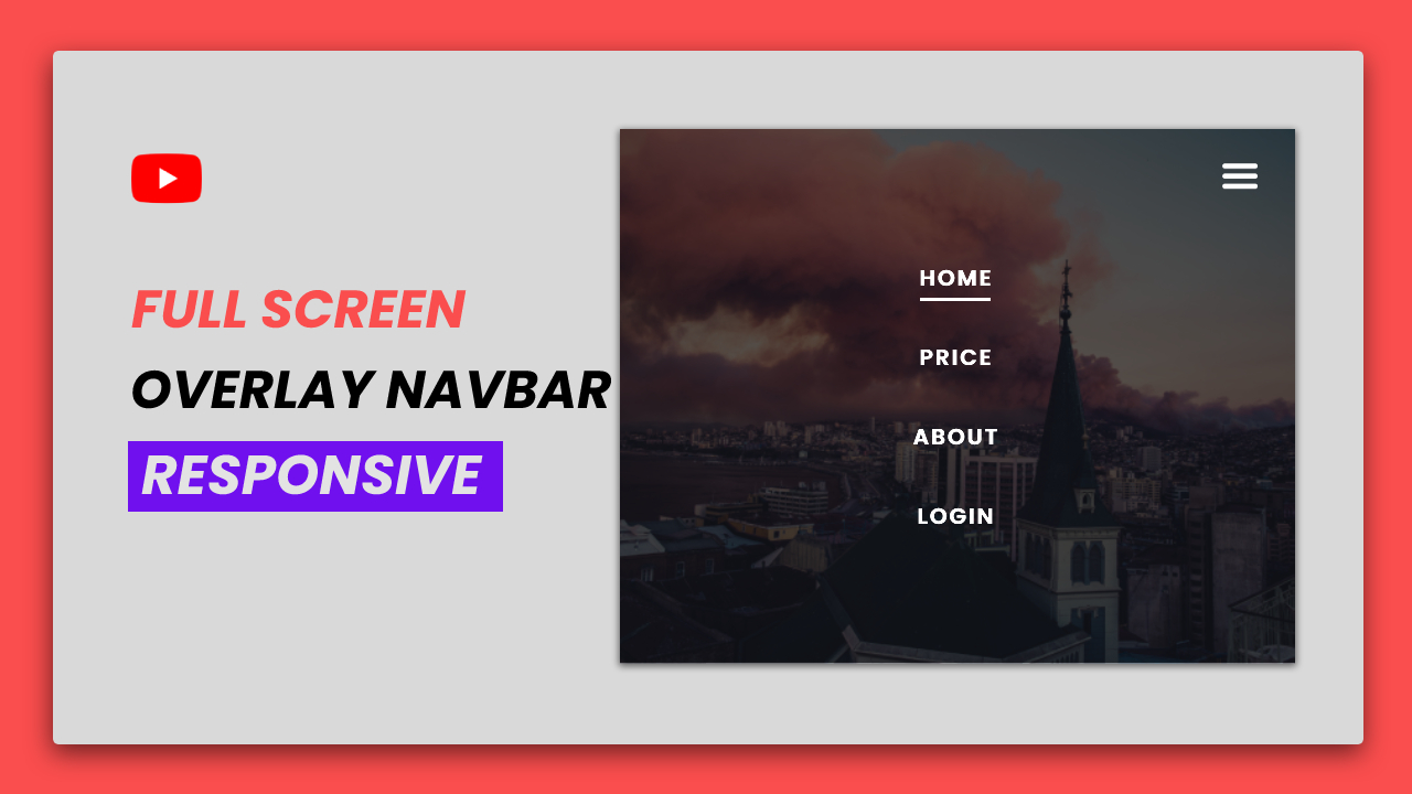 Full Screen Overlay Responsive Navigation Bar | Rustcode | RUSTCODE Full Screen Overlay Responsive Navigation Bar | Rustcode | RUSTCODE