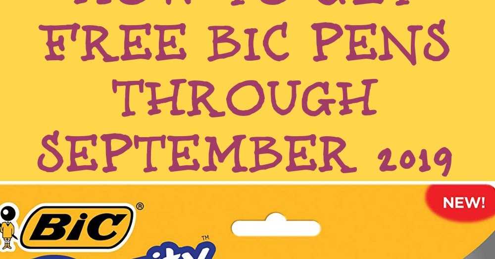 The Stay At Home Gnome: How to Get Free Bic Pens through September 2019