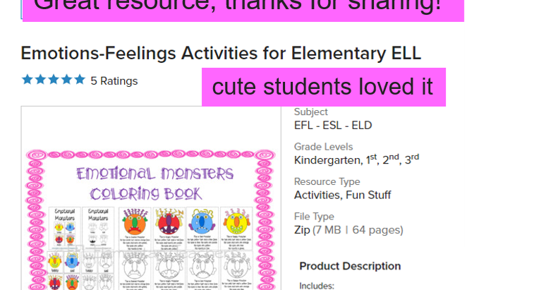 EFL Elementary Teachers: Feelings and Emotions Activities for ...