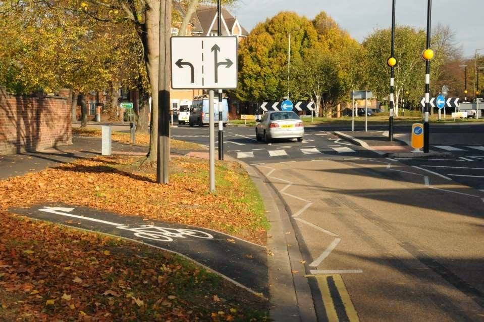 A view from the cycle path: Turbo Roundabouts. Be careful what you wish ...