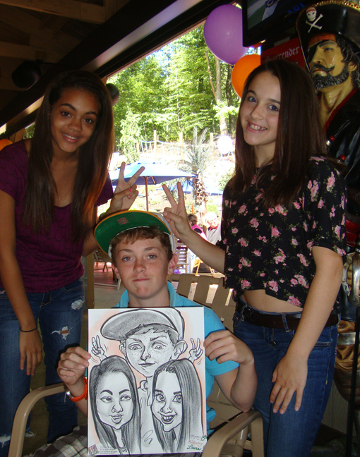 Emily's Caricature and Silhouette Blog: 13th birthday party ...