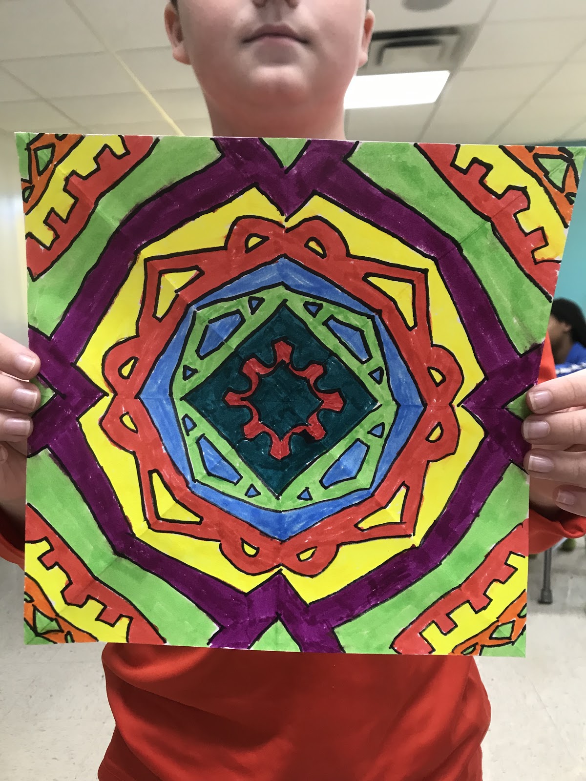 Elements of the Art Room: 5th grade radial symmetrical name art