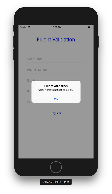 Demo screens from iOS: