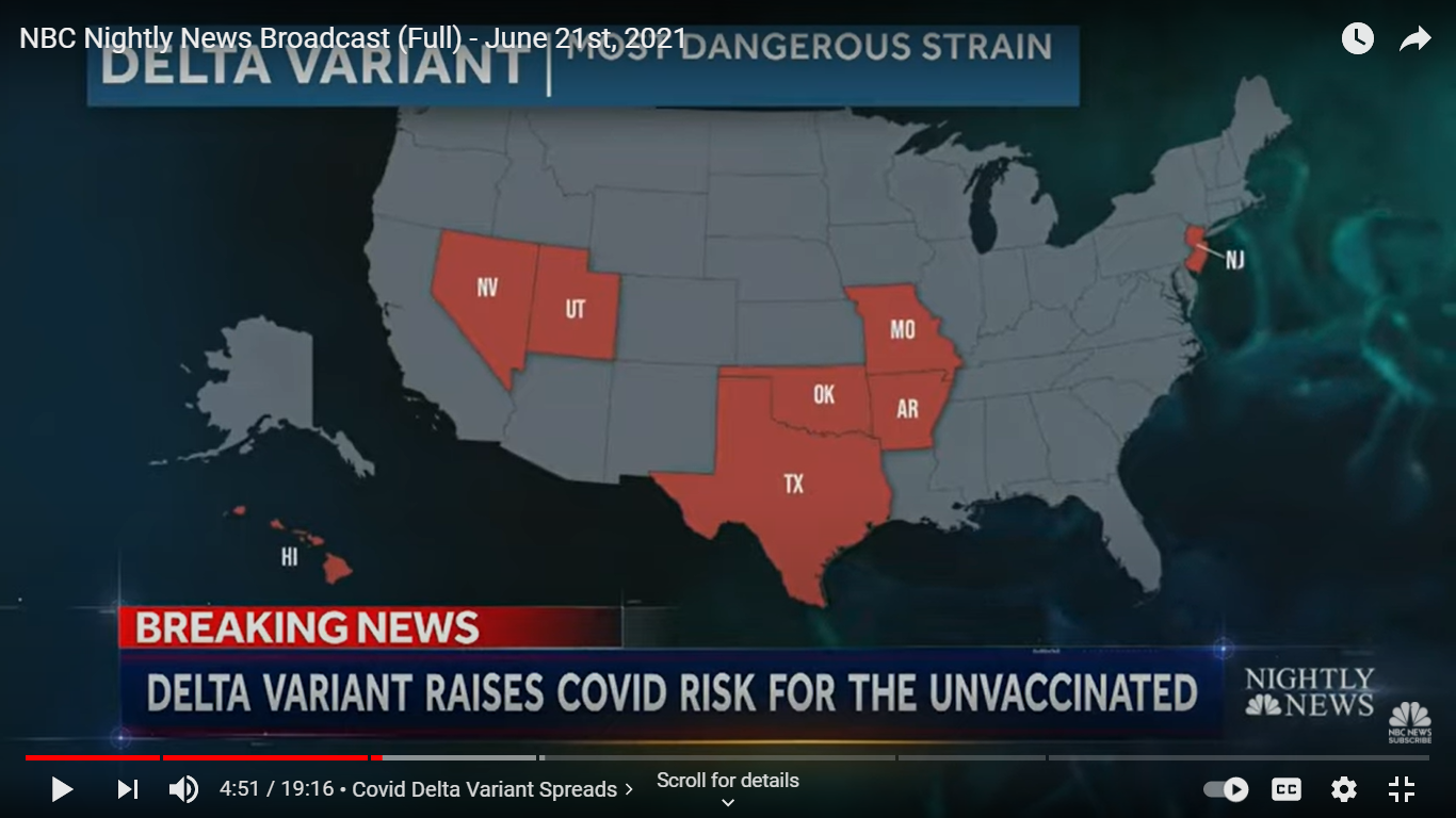 IPBiz: NBC and CBS both cover covid delta variant on June 21, 2021 ...