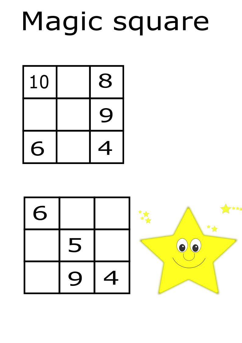 EARLY EDUCATION : Magic square