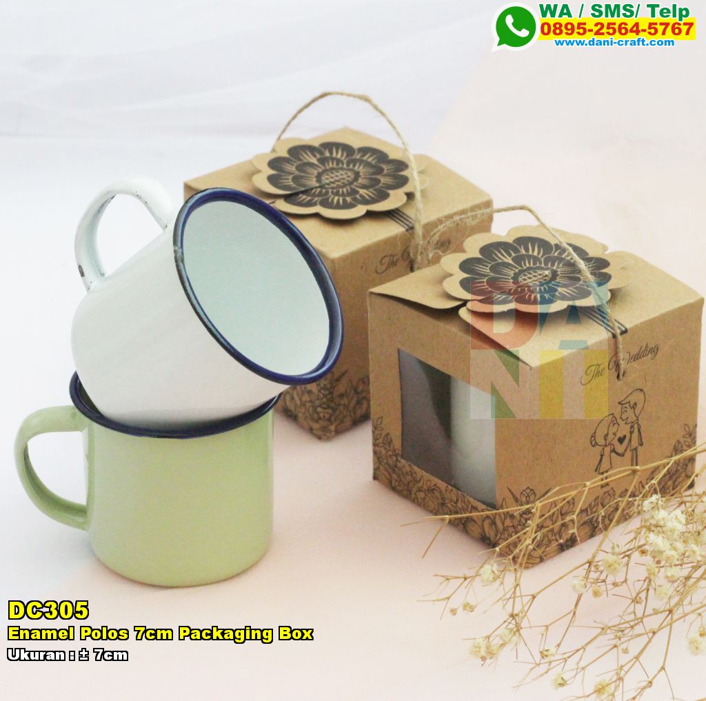 Enamel Polos 7cm Packaging Box | Souvenir Pernikahan
