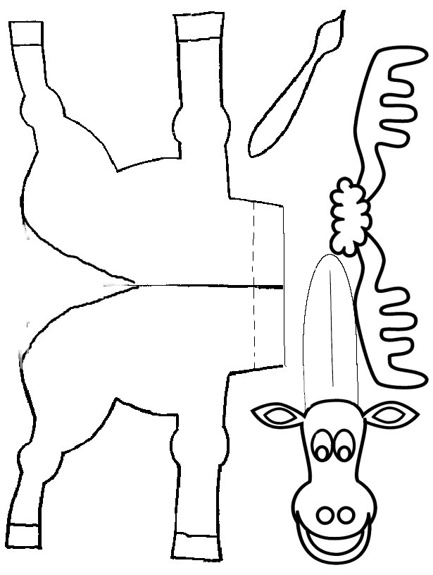 Free and Easy Crafts for Kids: Stand Up Moose Craft and Activities