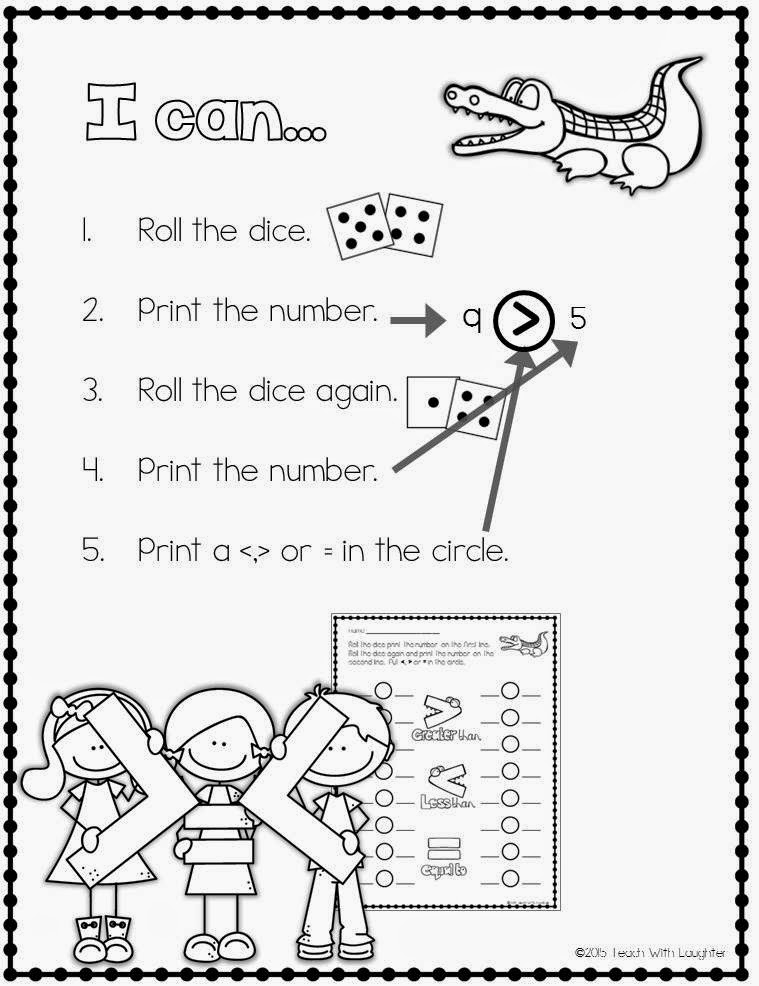 Teach With Laughter: Greater Than, Less Than, Equal To FREEBIE