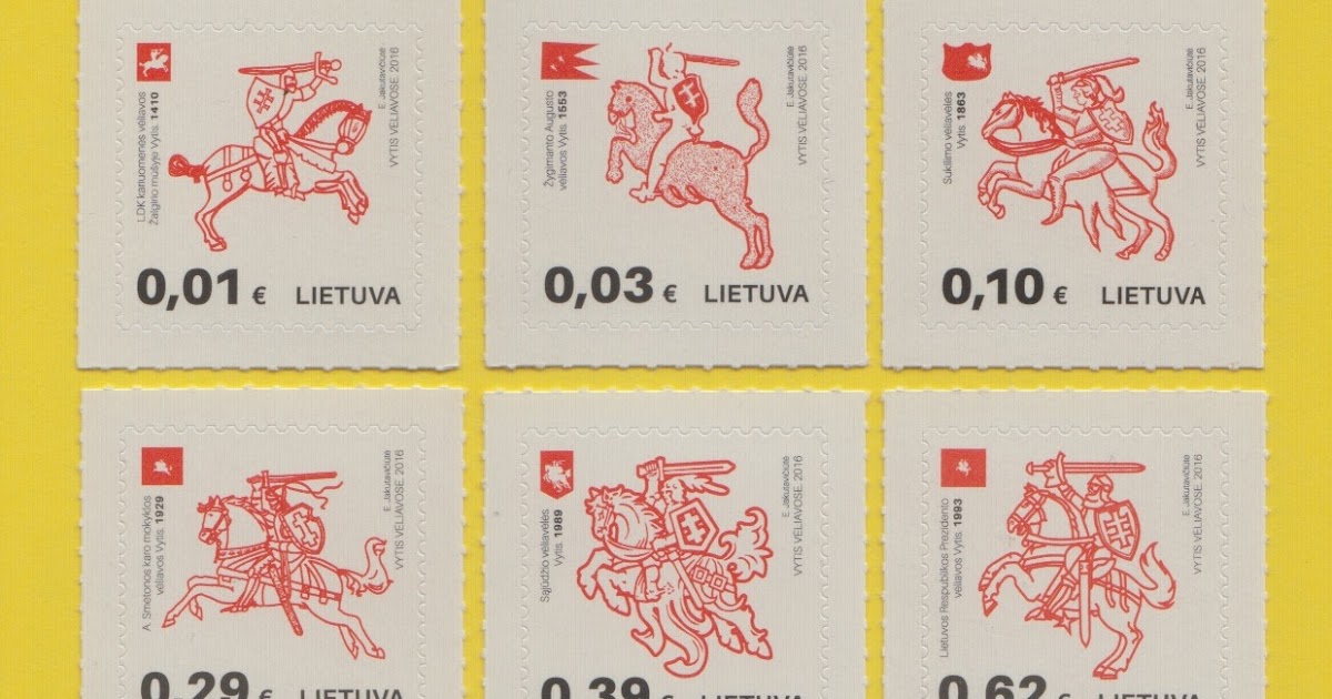 stamp: Lithuania - Vytis, The Symbol of the Emblem of Lithuania in ...