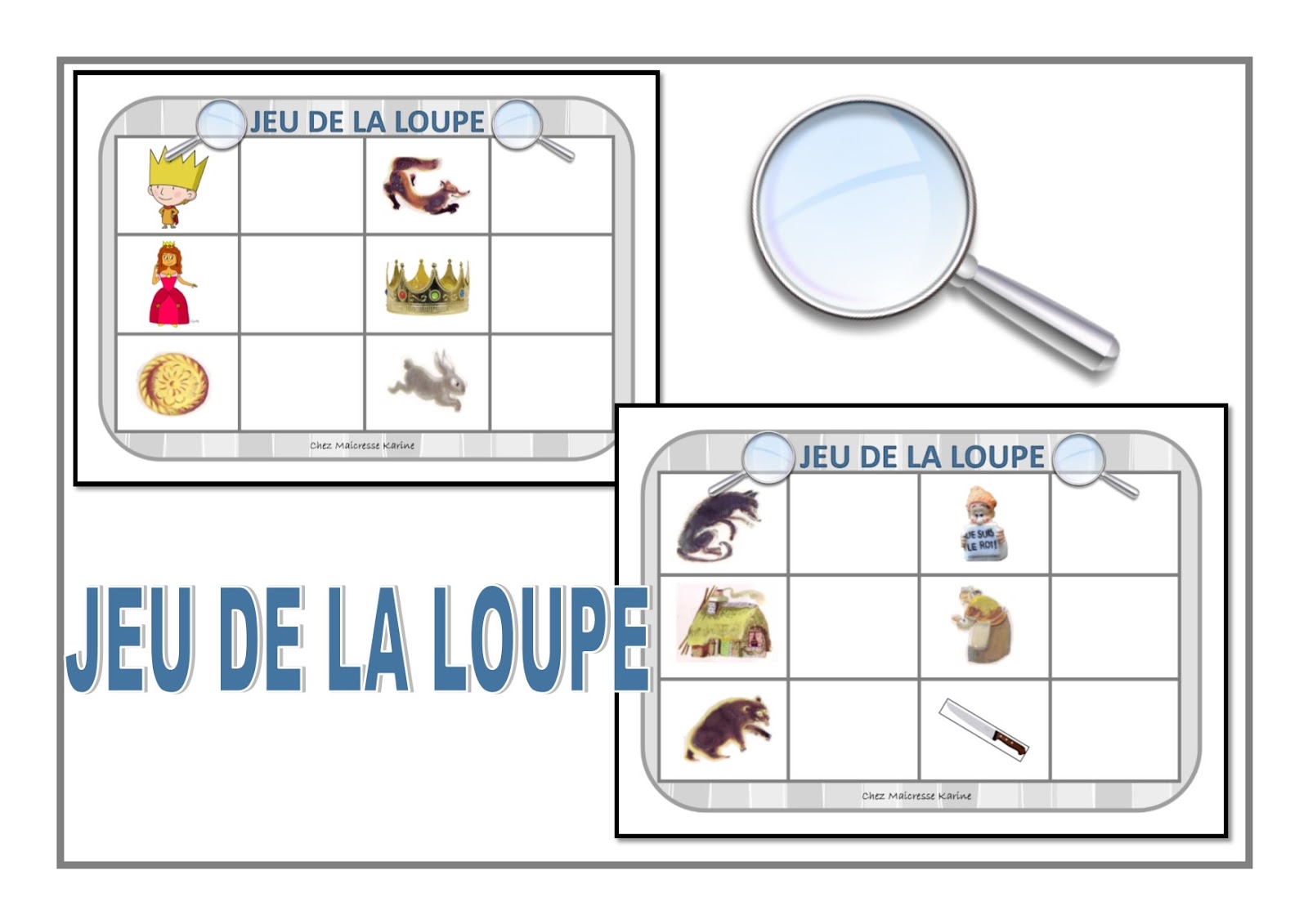 Chez Maicresse Karine: Jeu de la loupe