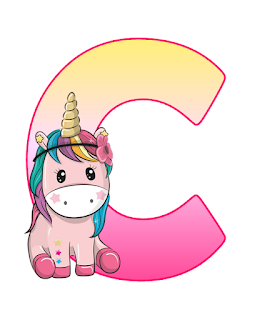 Kits imprimibles gratis : Abecedario unicornio