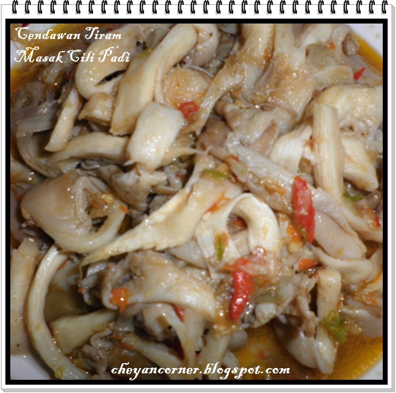 cheyancorner: Cendawan Tiram Masak Cili Padi