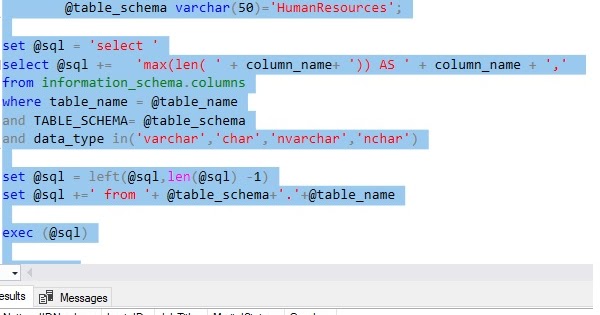 Microsoft Business Intelligence Get The Max Length Of The Data In Each microsoft-business-intelligence-get-the-max-length-of-the-data-in-each
