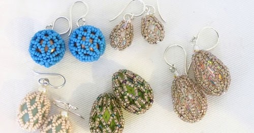 Beaded Easter Egg Earrings Tutorial Using Teardrop Crystals / The Beading Gem