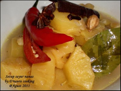 D'naura Natural Cooking: Setup/pacri sayur nanas