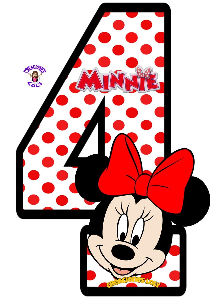 Creaciones Loly: NUMEROS MINNIE ROJA