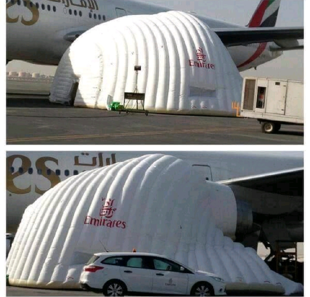 inflatable aircraft hangar