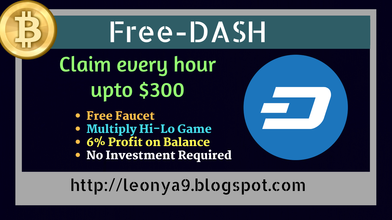 Free-Dash Review : Claim Free Dashcoin (DASH) every Hour | Best ...
