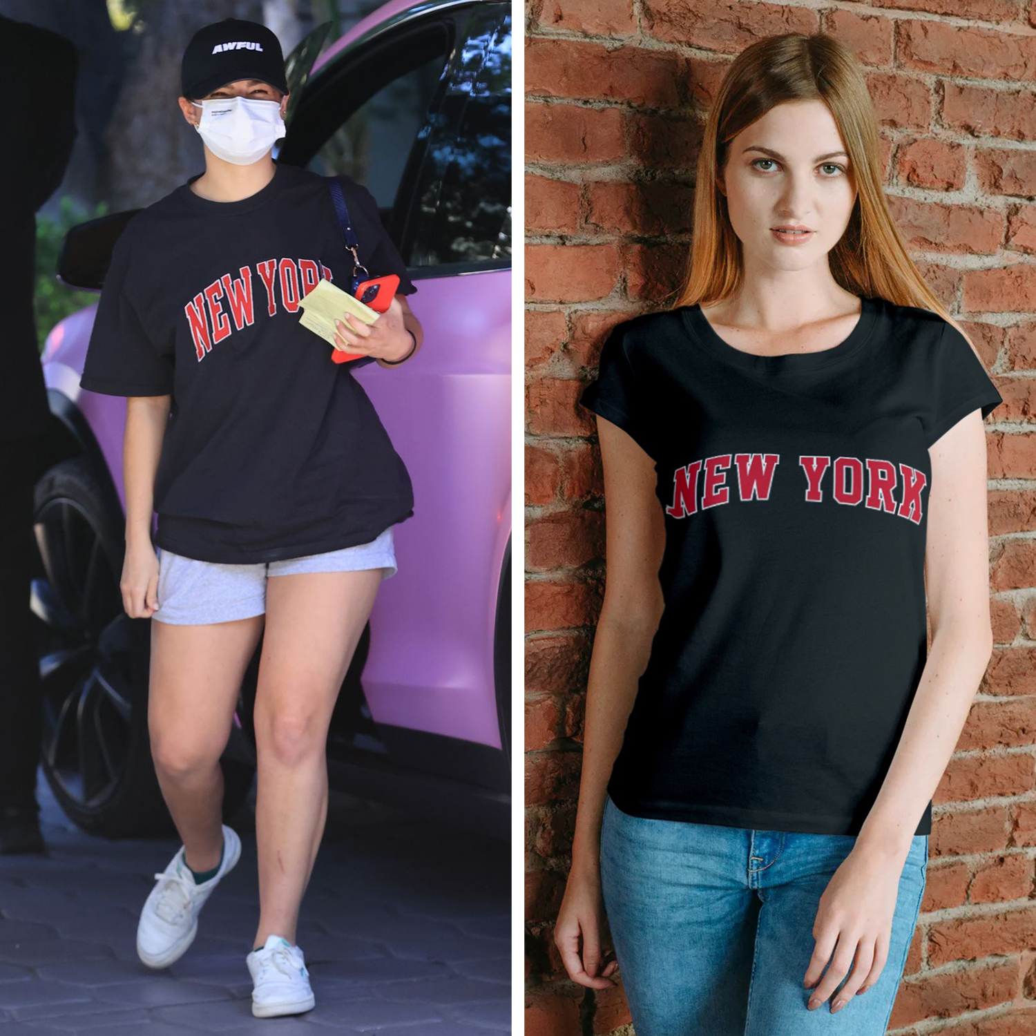 Addison Rae New York Black T-Shirt - KhanTDesigns