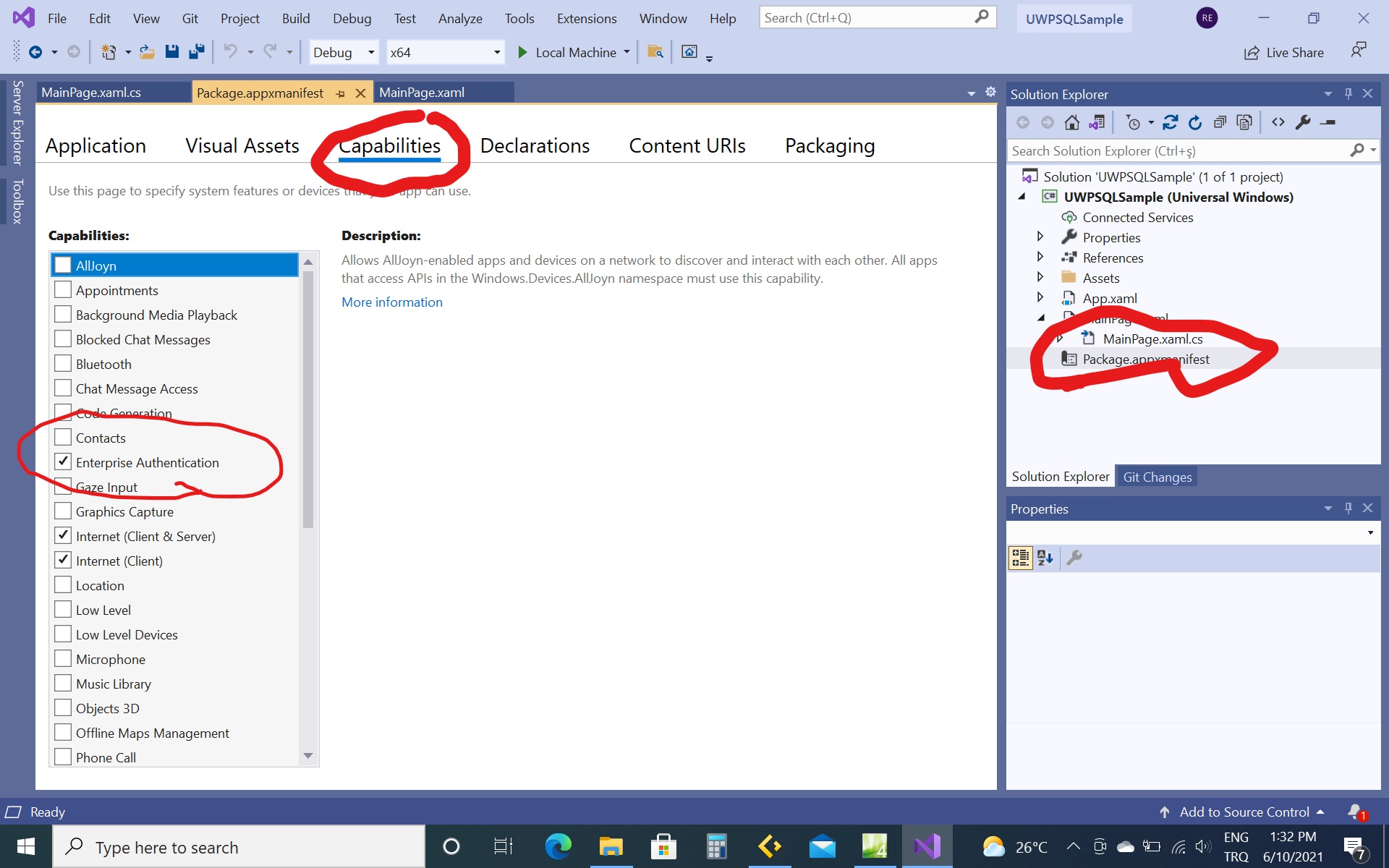 Uwp Sql Server Sample
