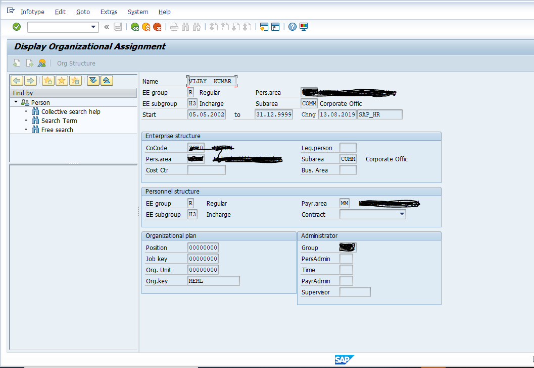 SAP for Abapers: Enhancement of the standard infotype 0001 for HR in ...
