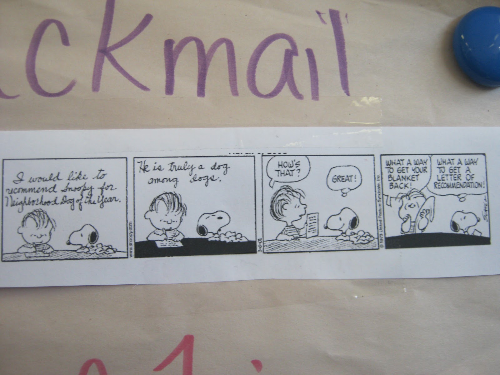 Miss A's Class Ideas: Script Writing with Comic Strips