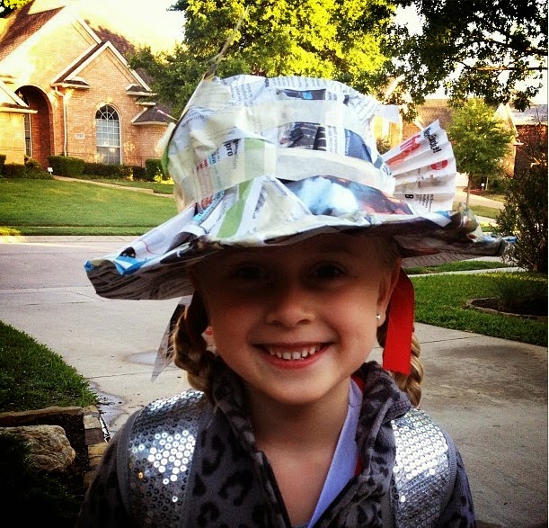 Crafty Texas Girls: Recycled Fashion- Earth Day Hats & Dresses