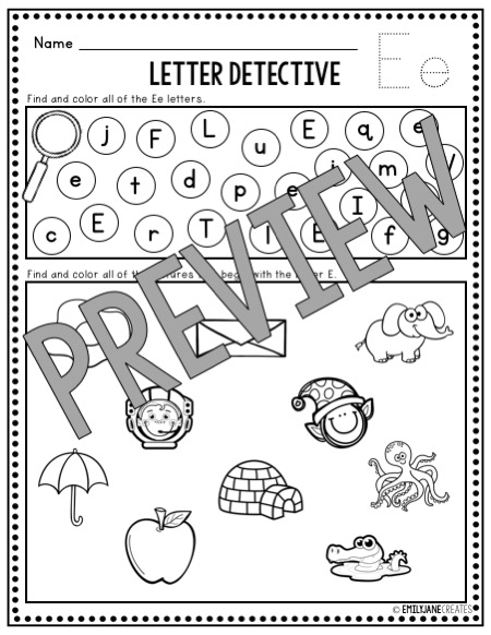 Emily Jane Creates: LETTER DETECTIVE