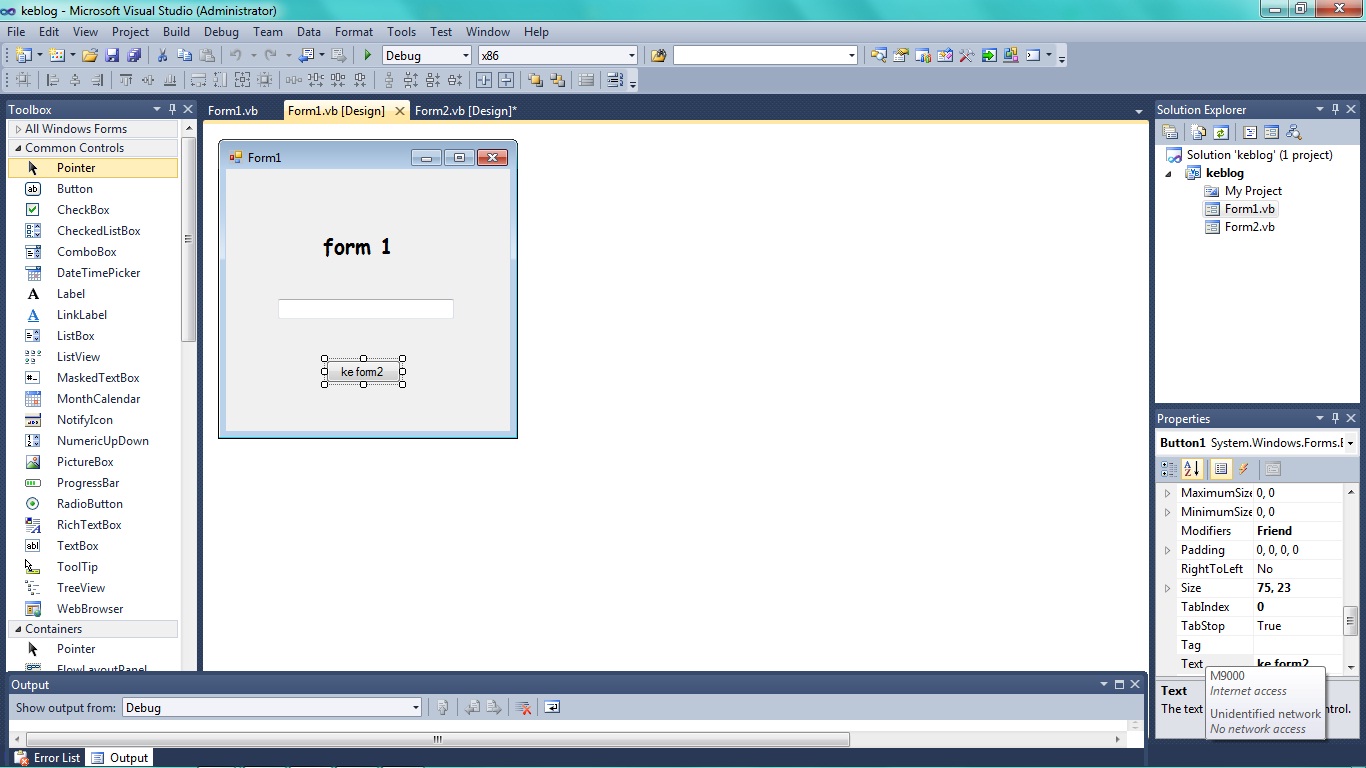 Menghubungkan Antar Form Dengan Vbnet 2010