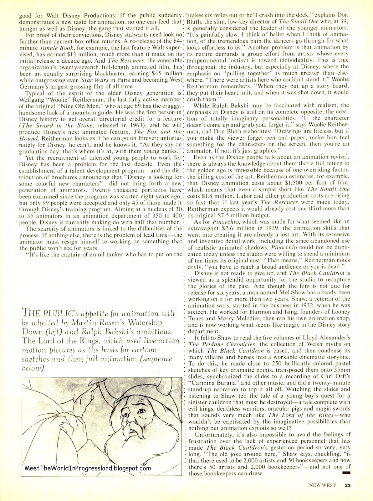 Meet The World: The Disney Vision - 1978 (New West Magazine)