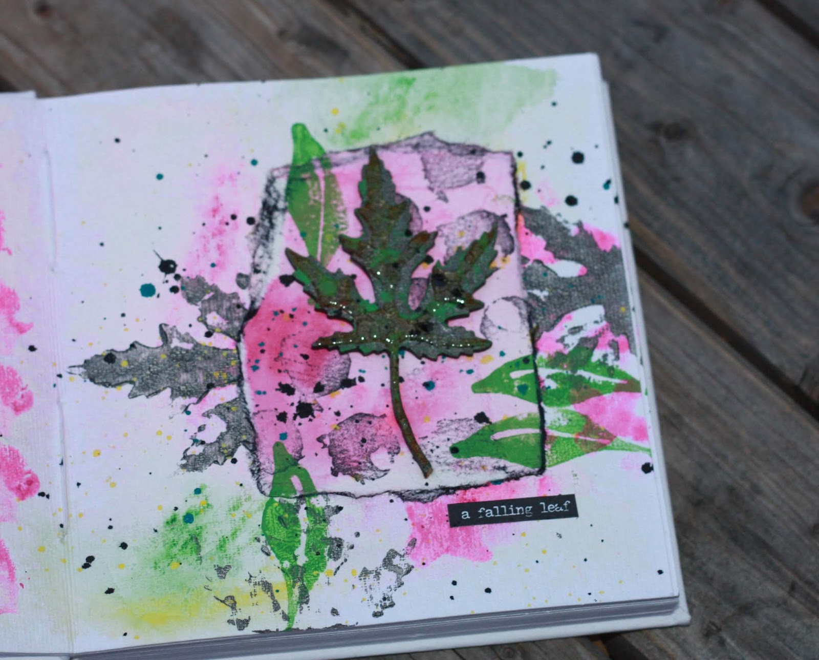 Calico Craft Parts: Falling Leaf Journal Page- by Lesley