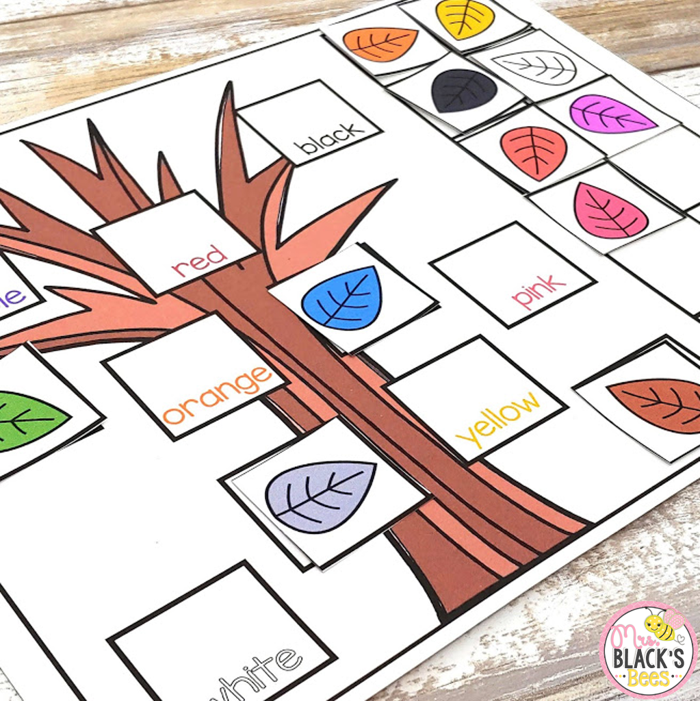 Fall Color Word Practice | Mrs. Black's Bees