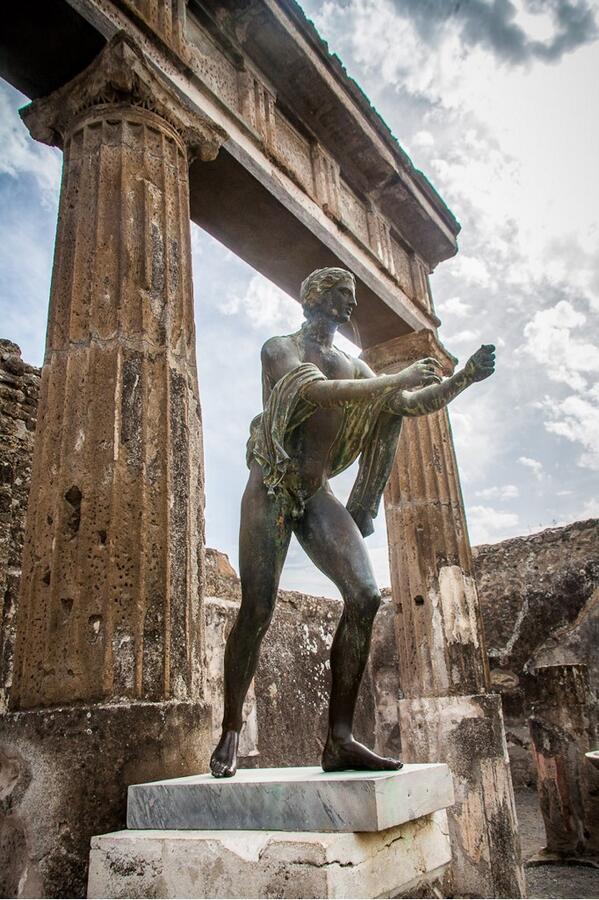 Statue of Apollo on east side of Temple of Apollo