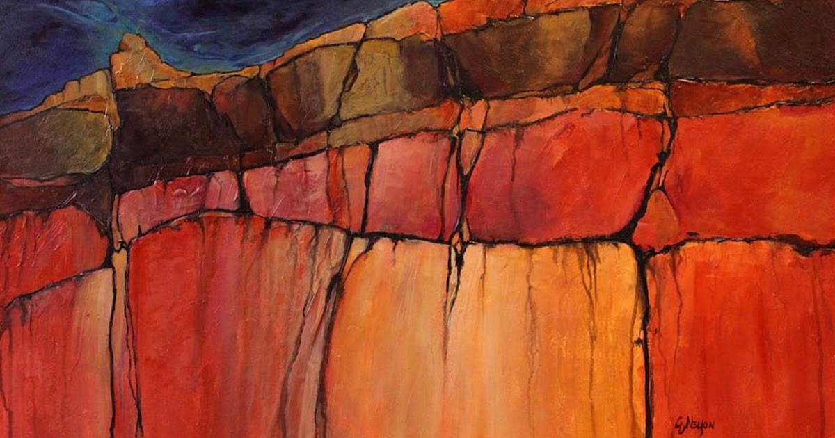 CAROL NELSON FINE ART BLOG: Geologic Abstract Mixed Media Painting ...