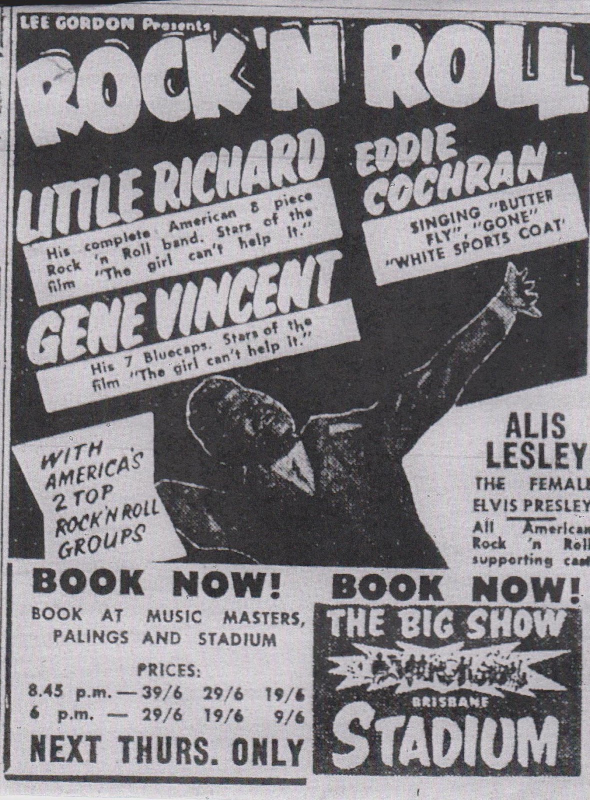 Australian rock and pop tours of the 50's and 60's: Little Richard/Gene ...