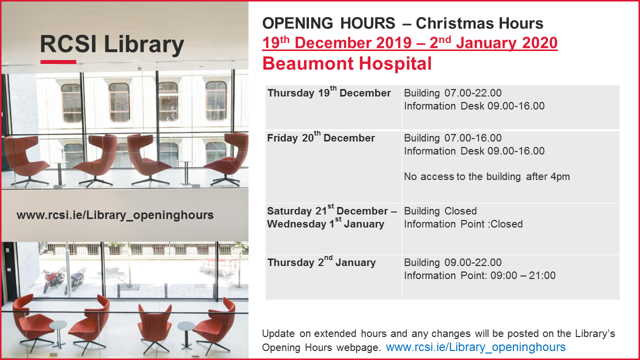 RCSI Library blog: 2019