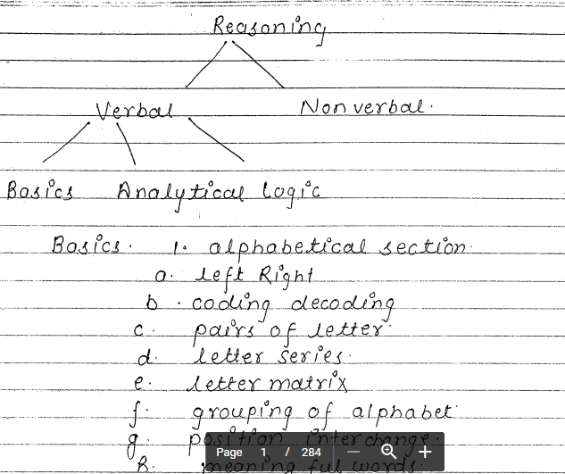 Today we are sharing Handwritten Reasoning Notes for SSC Exams (CGL ...