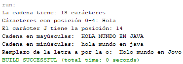 Funciones para Cadenas en Java
