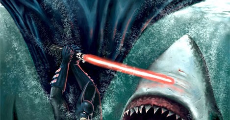 John Rozum.com: Batman + Lightsaber + Great White Shark