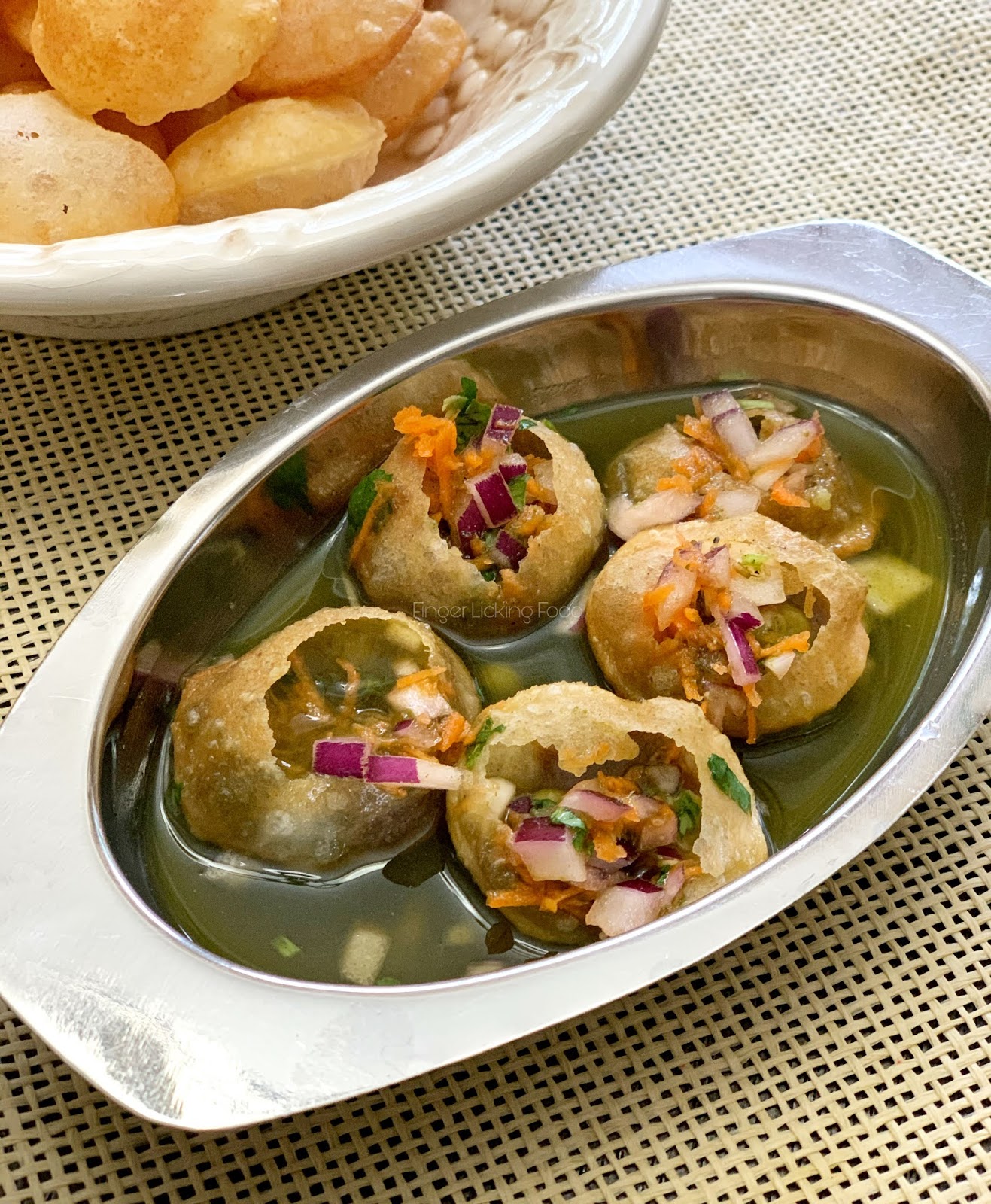 Finger Licking Food: WOYP Day # 59 Pani Puri Puris and Floating Pani Puri