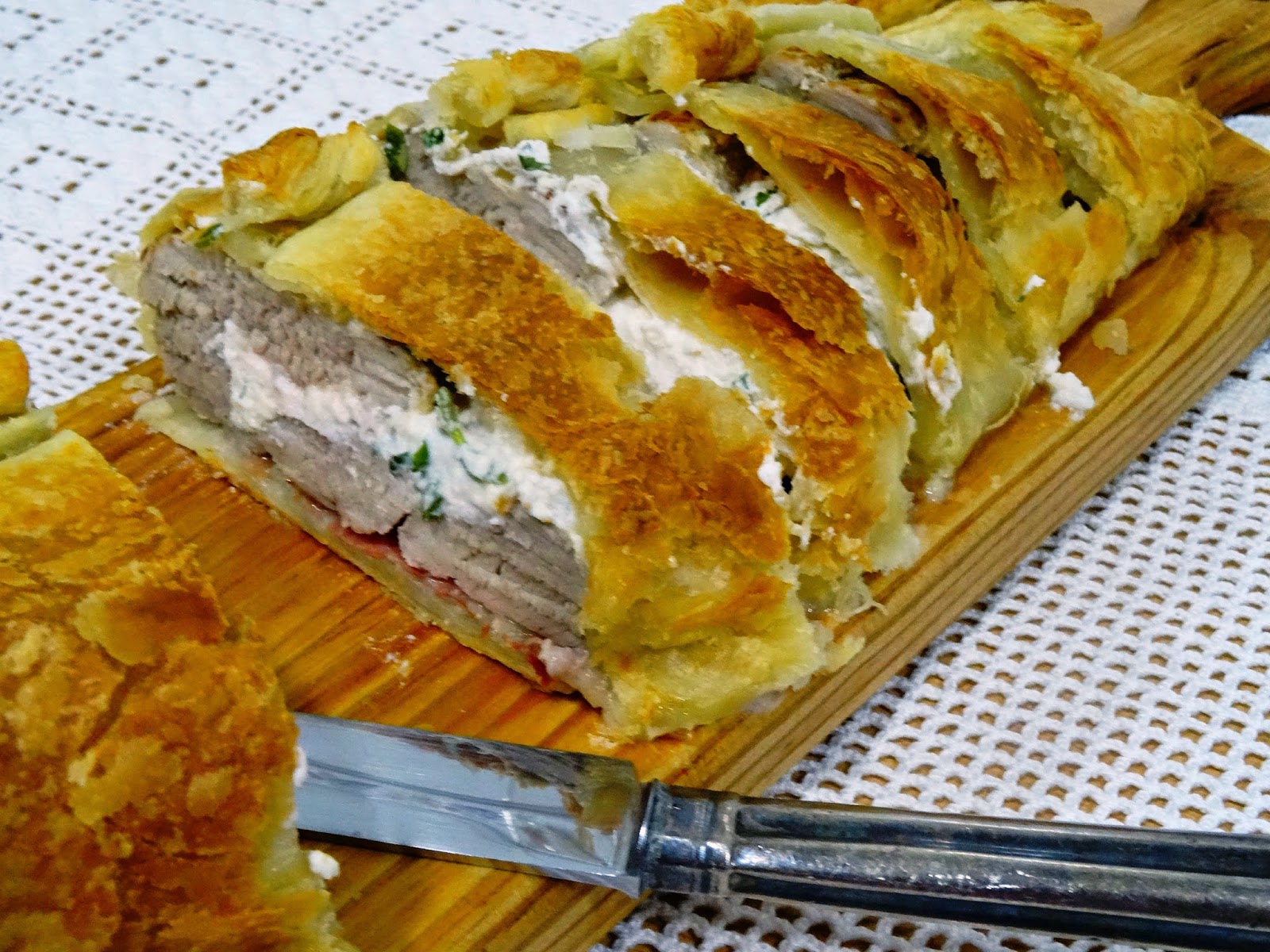 Ponto de Rebuçado Receitas: Lombinho de porco folhado recheado com ricotta
