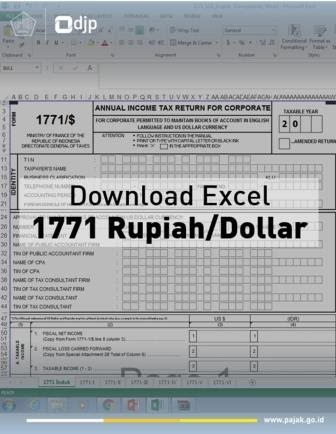 Download Formulir SPT Tahunan Badan 1771 Rupiah atau 1771 Dollar Format ...