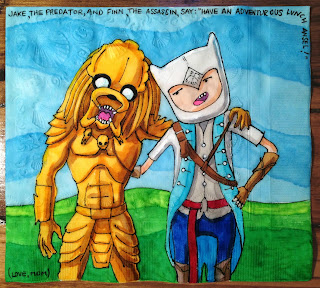 Daily Napkins: Jake The Predator and Finn the Assassin From Adventure Time