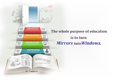 The whole purpose of education is to turn mirrors into windows.