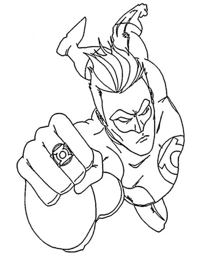 The Green Lantern Coloring Pages - Yuk Sebar